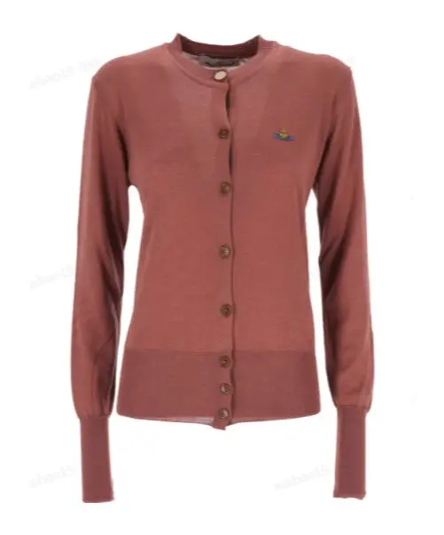 VIVIENNE WESTWOOD Logo Embroidered Knitted Cardigan