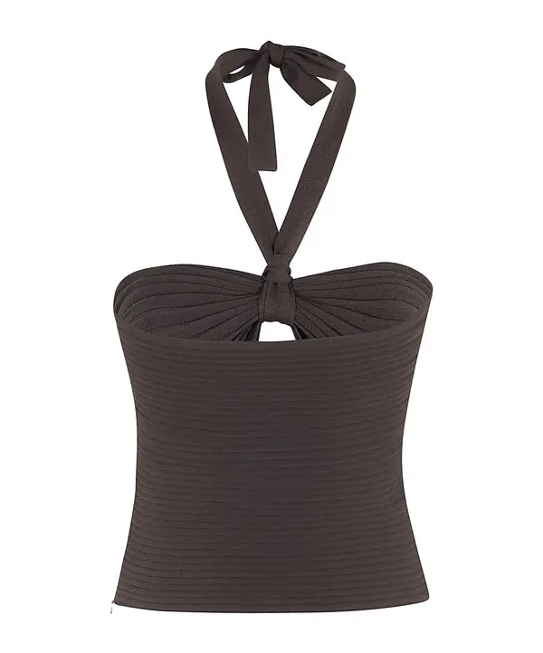 Philosophy Di Lorenzo Serafini Halterneck Top With Plissé Effect