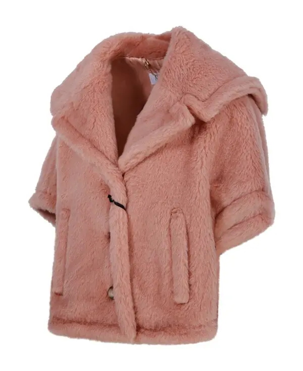 Max Mara Short-sleeved Teddy Coat - Pink