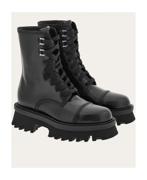 FERRAGAMO Chunky Lace-up Combat Boots