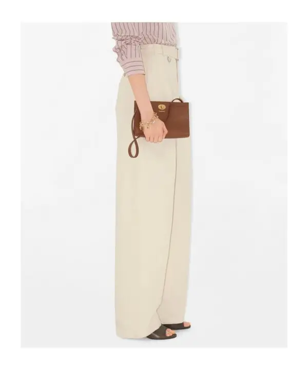 Burberry Logo Printed Twist-lock Crossbody Bag - Hazelnut Brown