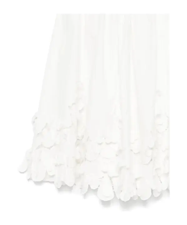 FORTE_FORTE Midi Skirt With Floral Appliqu