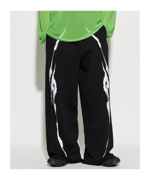 44 LABEL GROUP Graphic Print Wide-leg Trousers