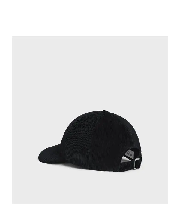 Celine Triomphe Baseball Cap In Cotton - Black