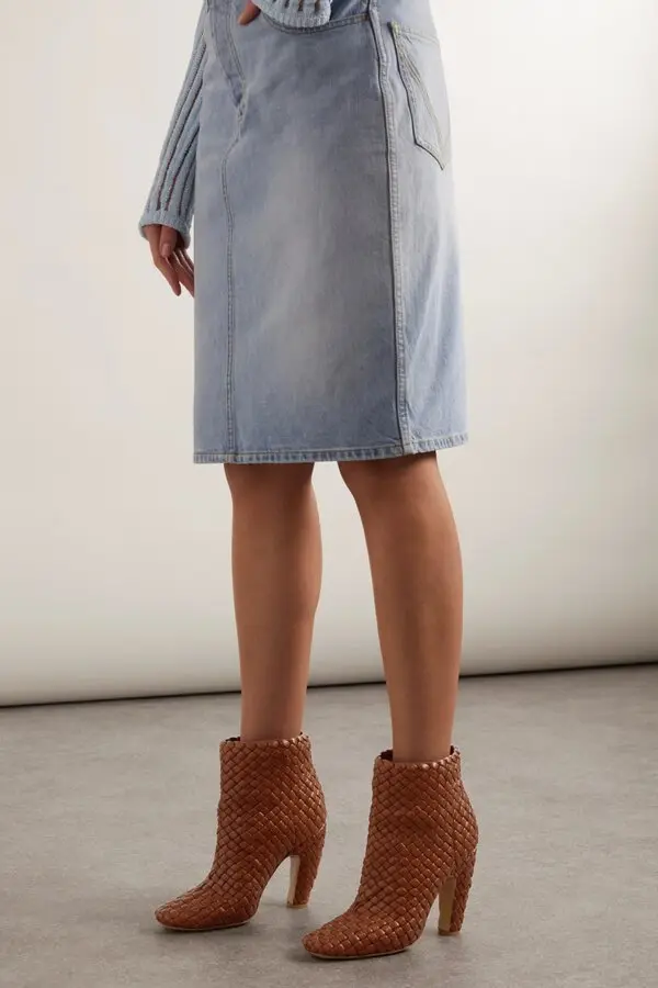 Bottega Veneta Woven Ankle Boots