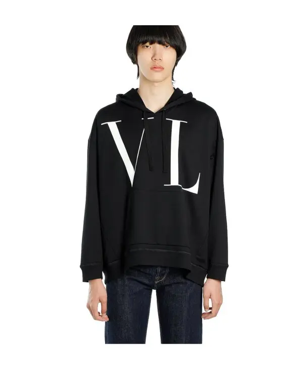 Valentino Garavani Logo Print Hooded Sweater