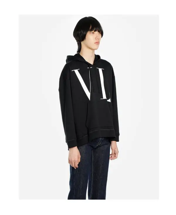 Valentino Garavani Logo Print Hooded Sweater
