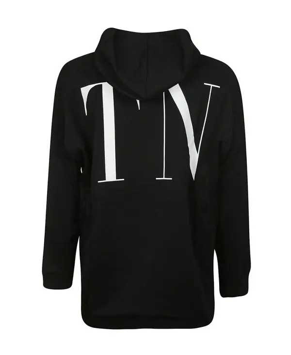 Valentino Garavani Logo Print Hooded Sweater