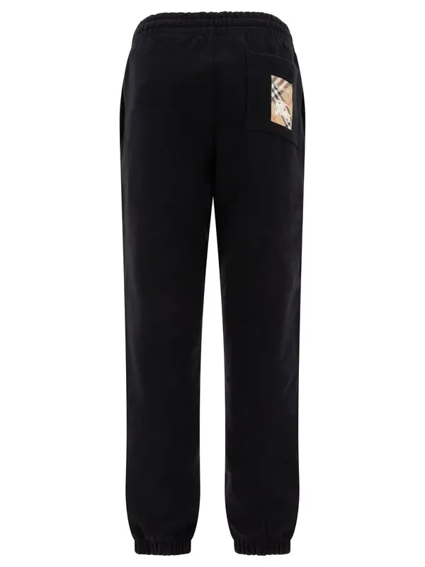 Burberry Check Appliqué Straight-leg Track Pants