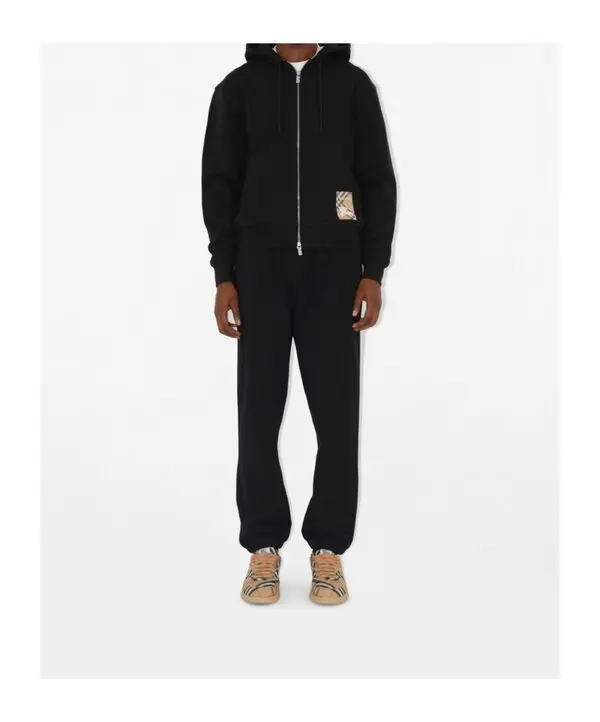 Burberry Check Appliqué Straight-leg Track Pants