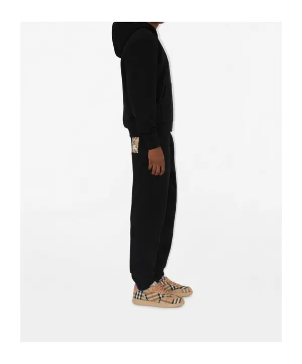 Burberry Check Appliqué Straight-leg Track Pants