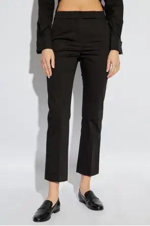 Max Mara Okra Pleat Detailed Cropped Trousers - Black