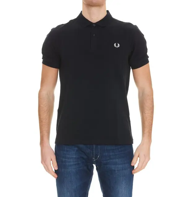 Fred Perry Laurel Wreath-embroidered Short-sleeved Polo Shirt - Blue