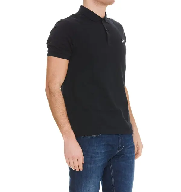 Fred Perry Laurel Wreath-embroidered Short-sleeved Polo Shirt - Blue
