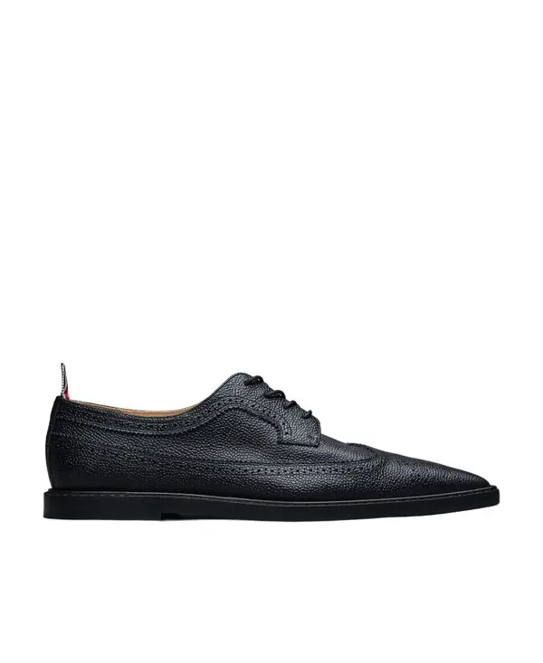 Thom Browne Pointed-toe Leather Brogues - Black