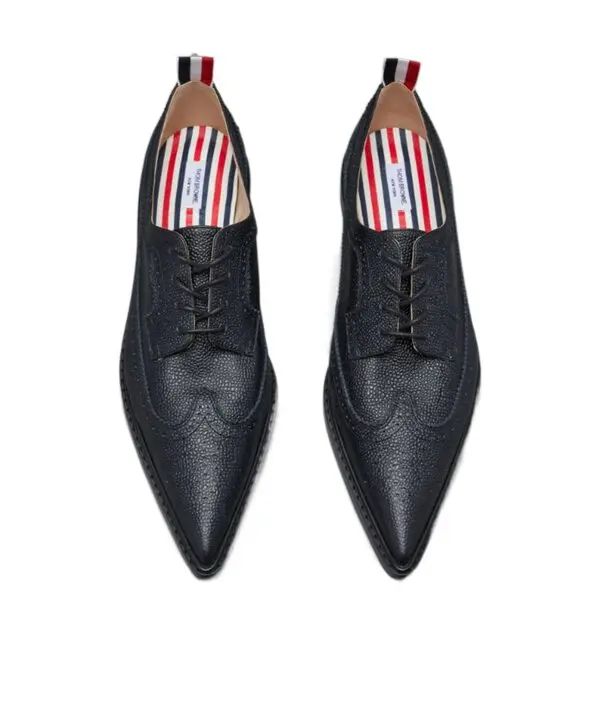 Thom Browne Pointed-toe Leather Brogues