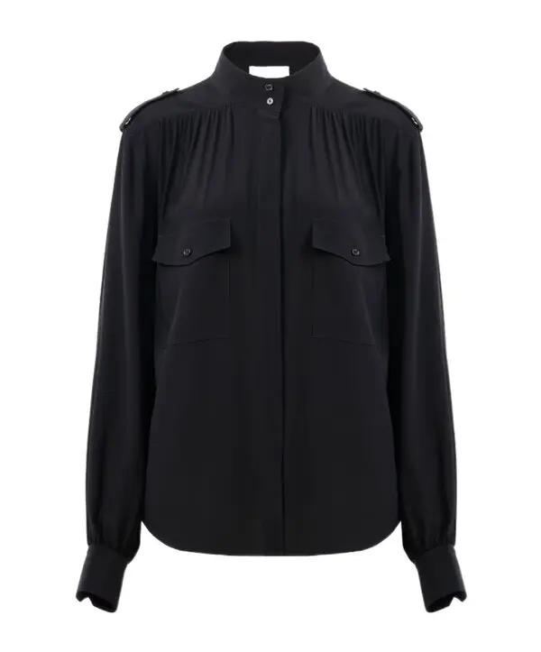 Chloé Gathered Long-sleeve Blouse
