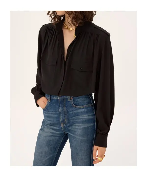 Chloé Gathered Long-sleeve Blouse