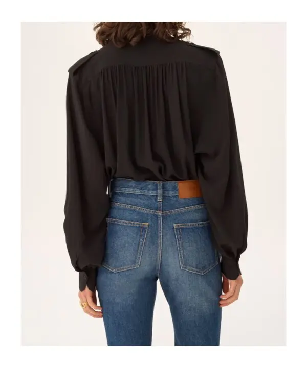 Chloé Gathered Long-sleeve Blouse