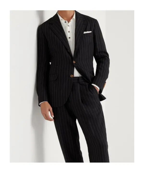 Brunello Cucinelli Striped Single-breasted Blazer