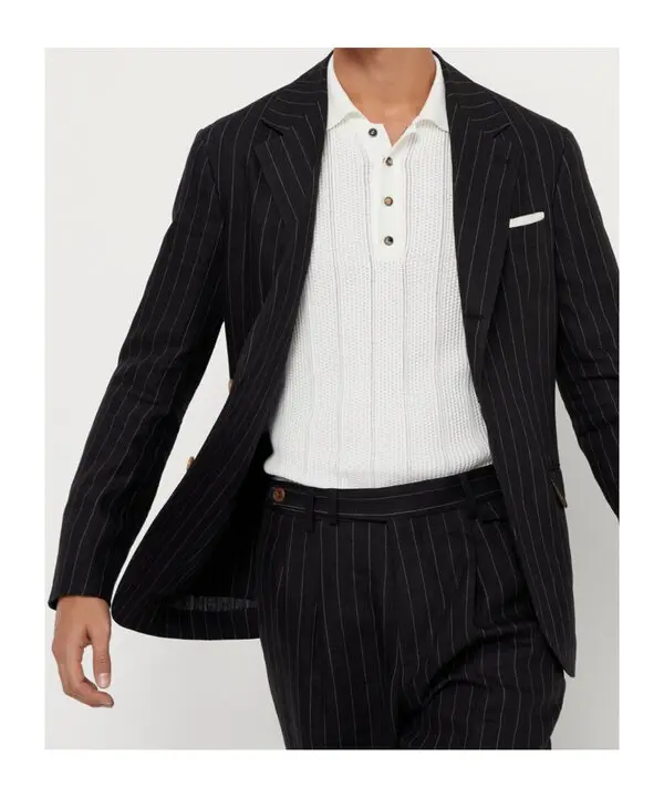 Brunello Cucinelli Striped Single-breasted Blazer