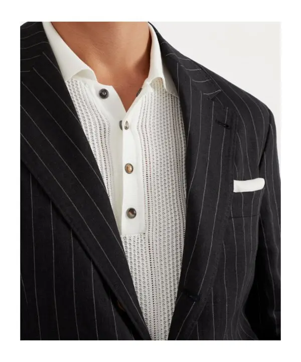Brunello Cucinelli Striped Single-breasted Blazer