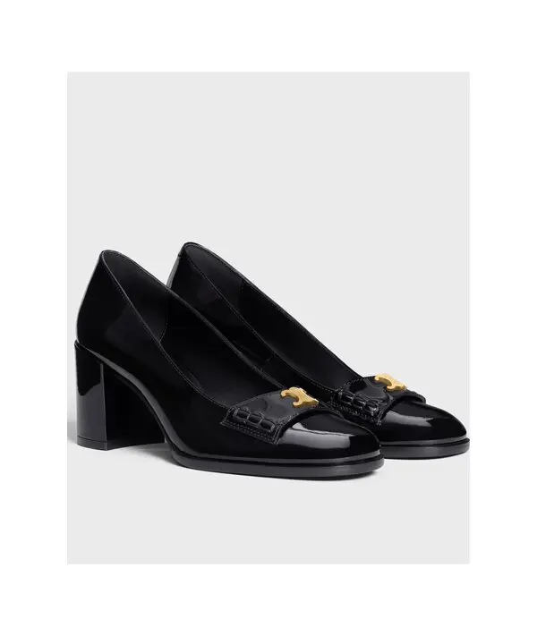 Celine Patent Calfskin Lily Triomphe Pumps