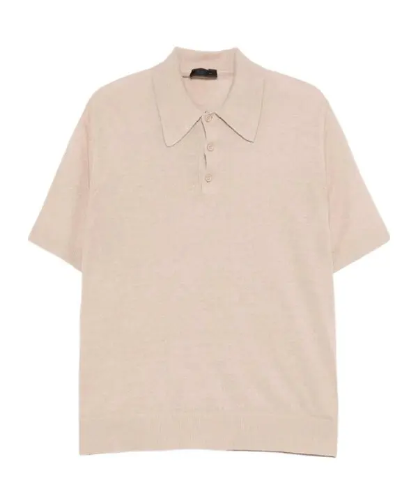Prada Short-sleeved Knitted Polo Shirt