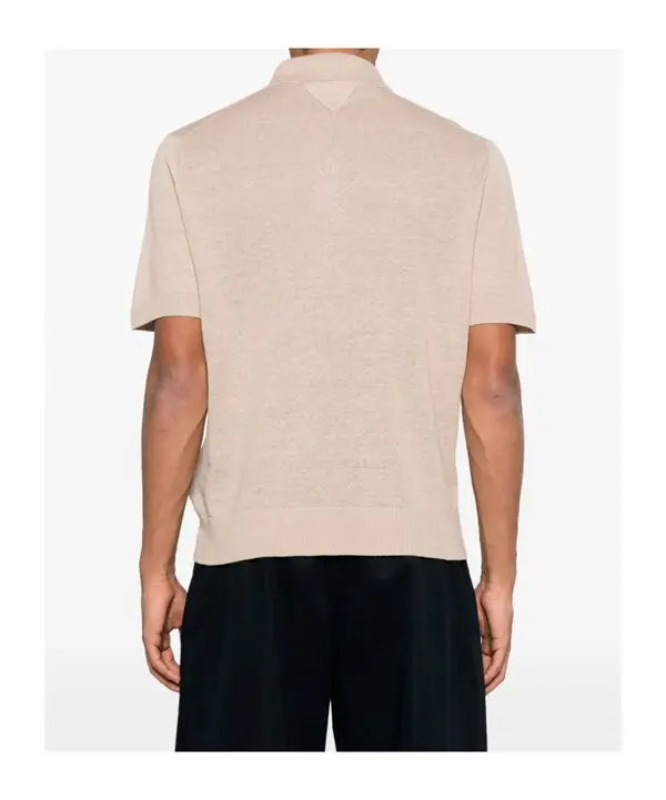 Prada Short-sleeved Knitted Polo Shirt