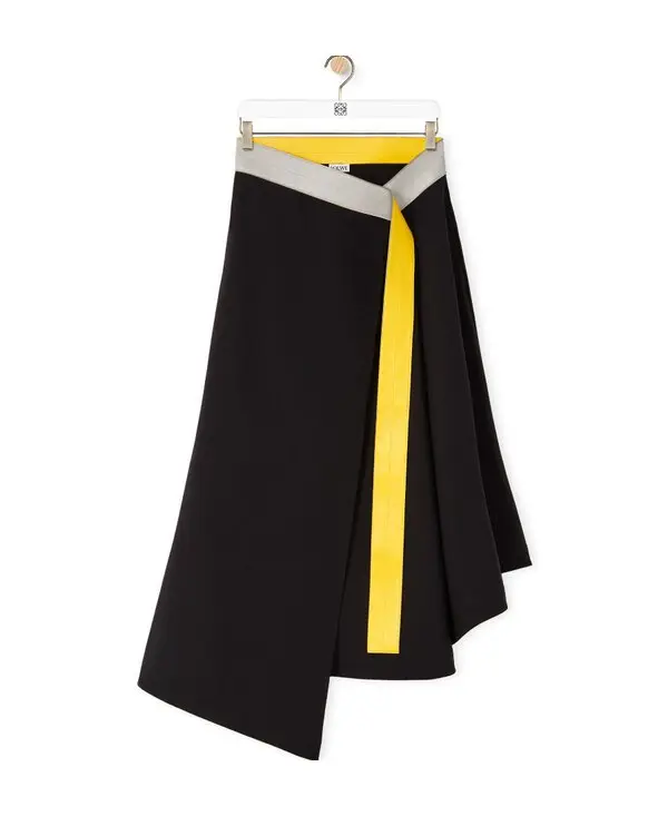 Loewe Wrap Mid-length Skirt - Black