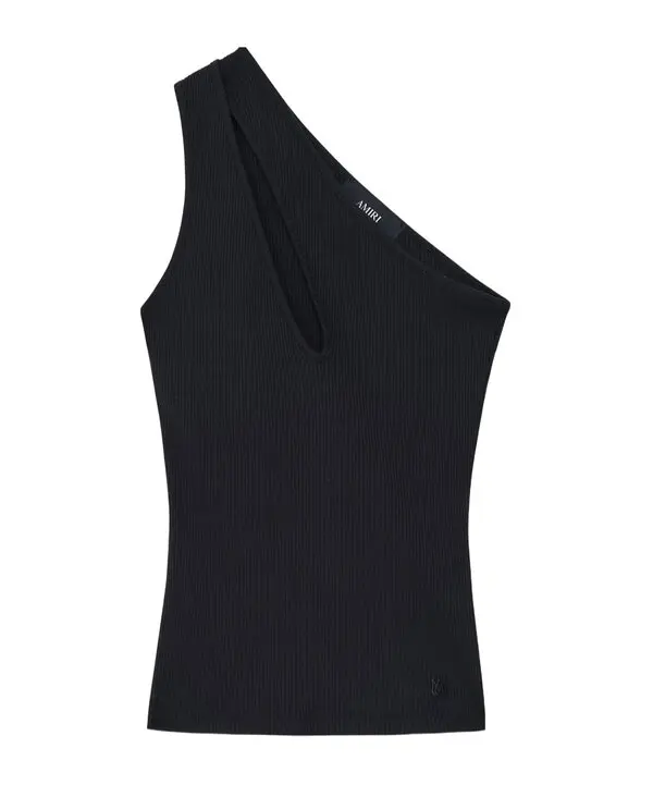 Amiri Asymmetric One-shoulder Top With Keyhole Neckline