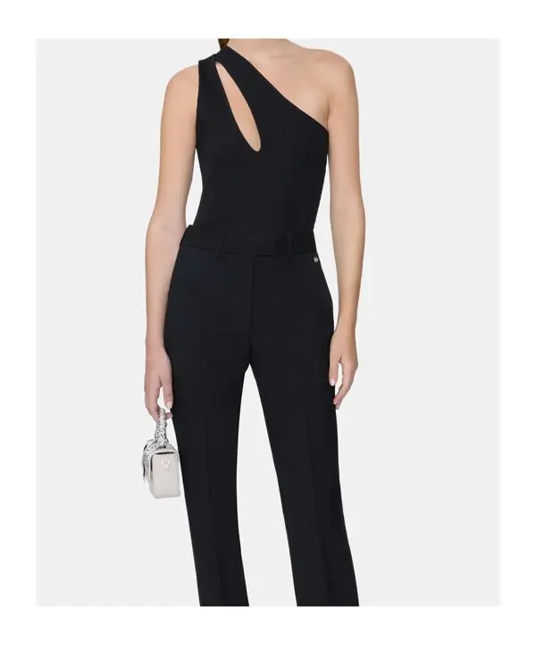 Amiri Asymmetric One-shoulder Top With Keyhole Neckline