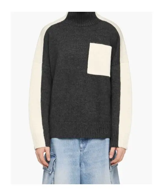 J.W.ANDERSON Jw Anderson Two Tone Patch Pocket Jumper - Black