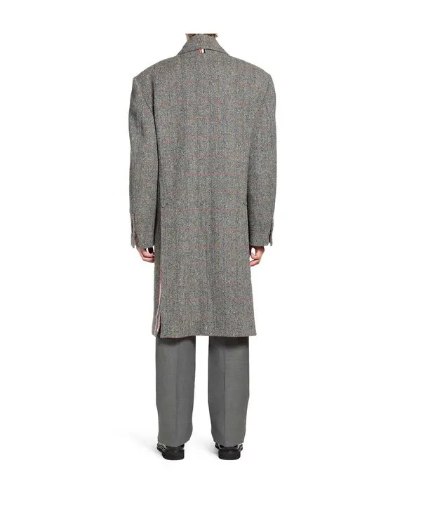 Thom Browne Checked Double-breasted Coat