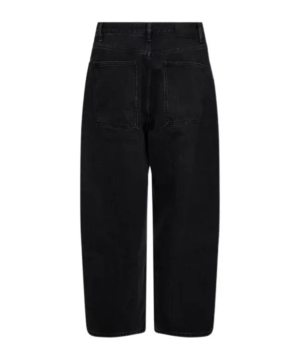 Studio Nicholson Cropped Wide-leg Jeans With Logo Patch