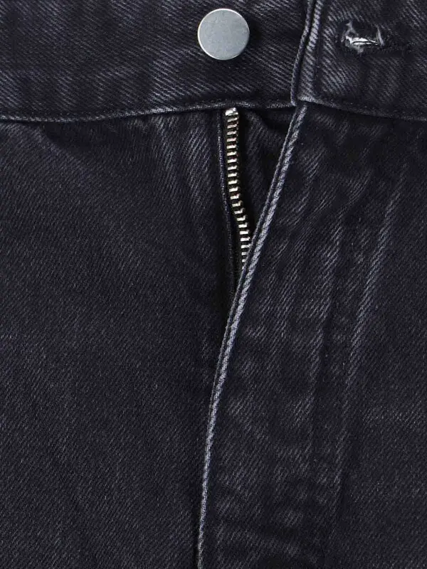 Studio Nicholson Cropped Wide-leg Jeans With Logo Patch