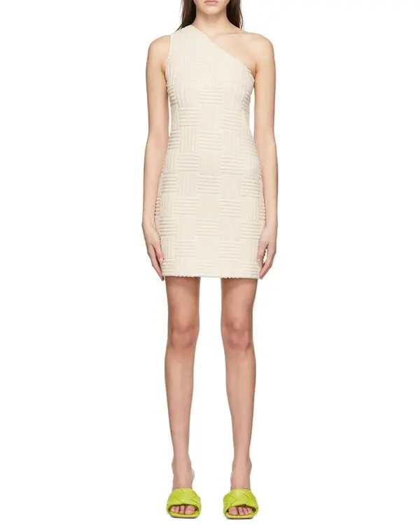 Bottega Veneta Jacquard One-shoulder Mini Dress