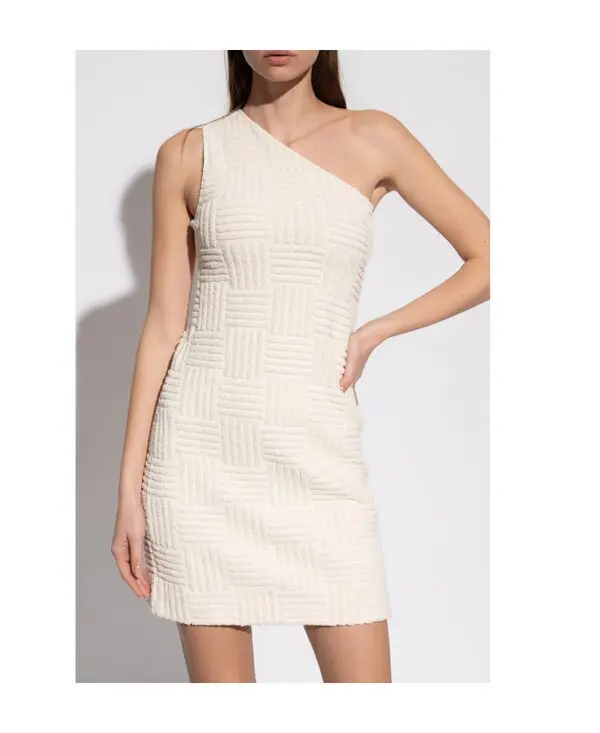 Bottega Veneta Jacquard One-shoulder Mini Dress