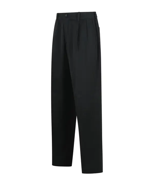 GOLDEN GOOSE Pleated Straight Leg Trousers - Black