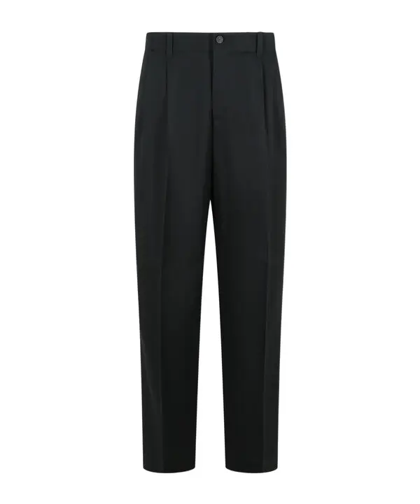 GOLDEN GOOSE Pleated Straight Leg Trousers - Black