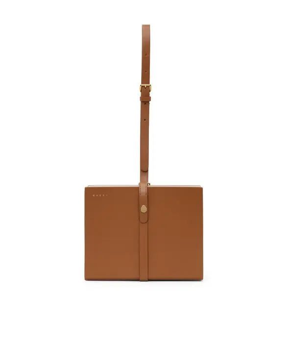 Marni Calf Leather Strapped Clutch Bag