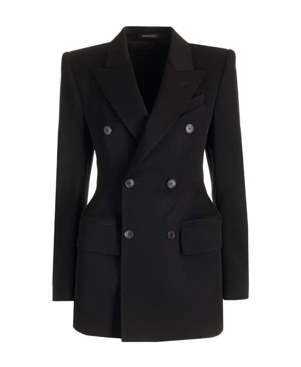 Balenciaga Hourglass Double-breasted Jacket - Black