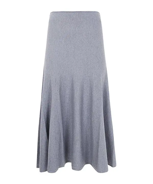 Khaite Mayu Knitted Skirt - Gray