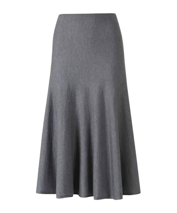 Khaite Mayu Knitted Skirt - Gray