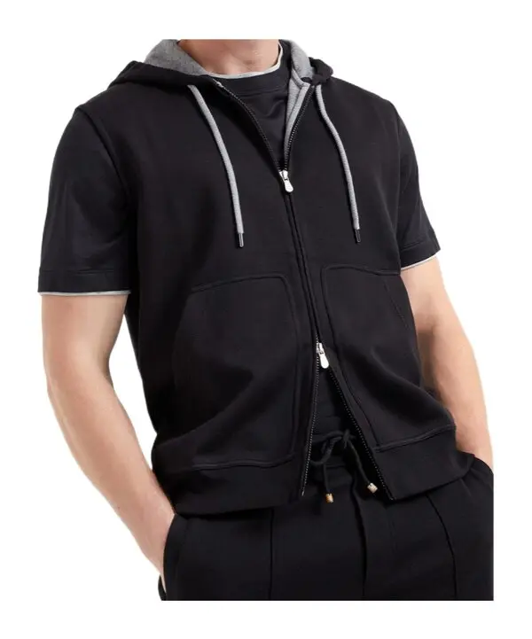 Brunello Cucinelli Sleeveless Drawstring Hoodie