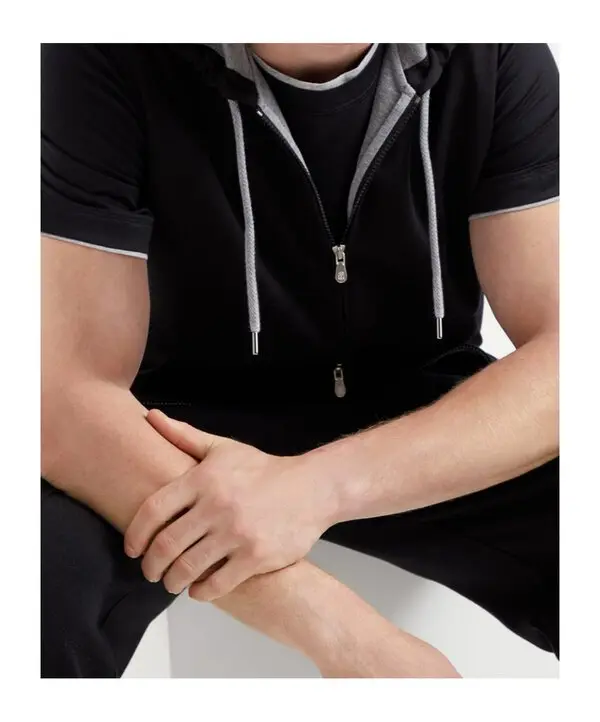 Brunello Cucinelli Sleeveless Drawstring Hoodie