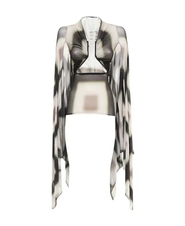 Rick Owens Draped Long Sleeve Blouse