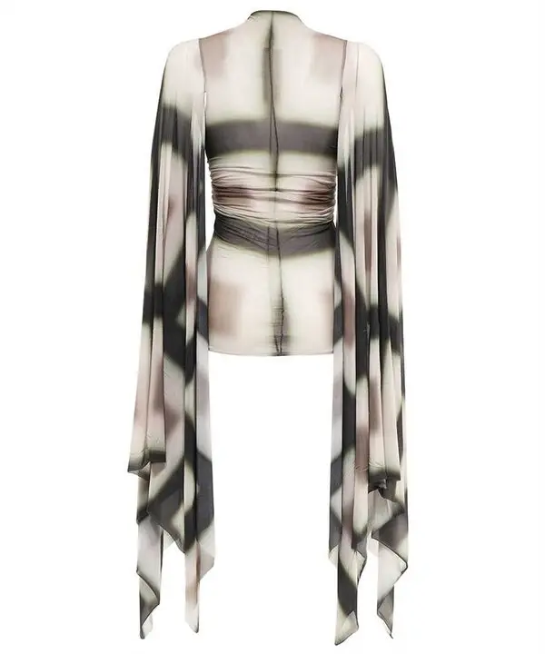 Rick Owens Draped Long Sleeve Blouse