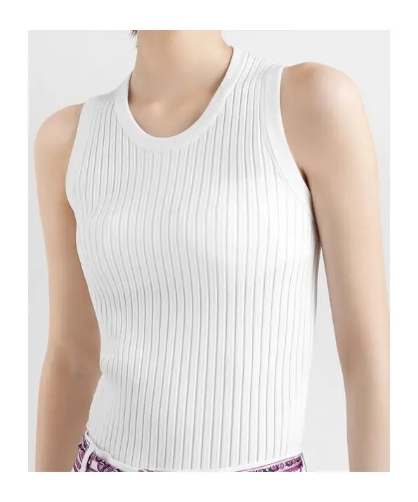 Dolce & Gabbana Ribbed Knit Sleeveless Top