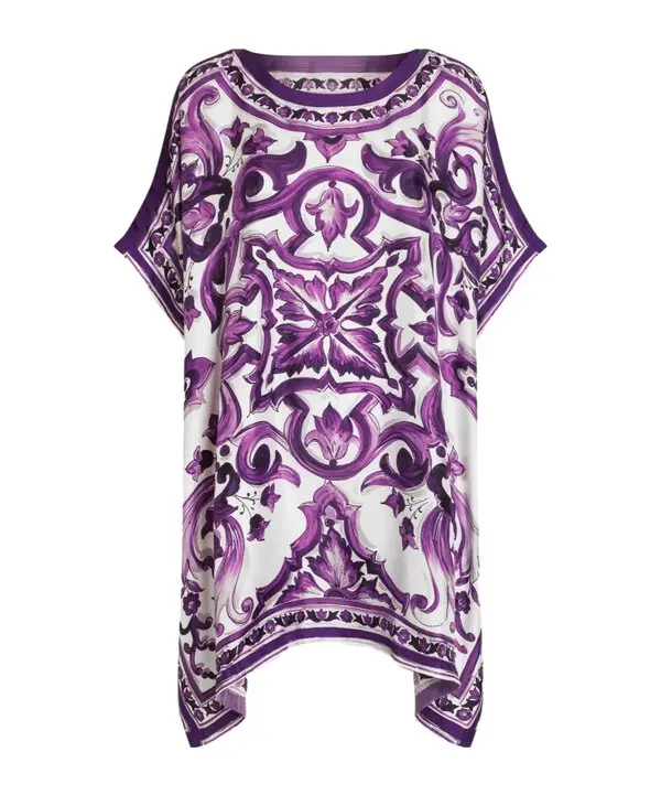 Dolce & Gabbana Printed Mini Dress - Purple